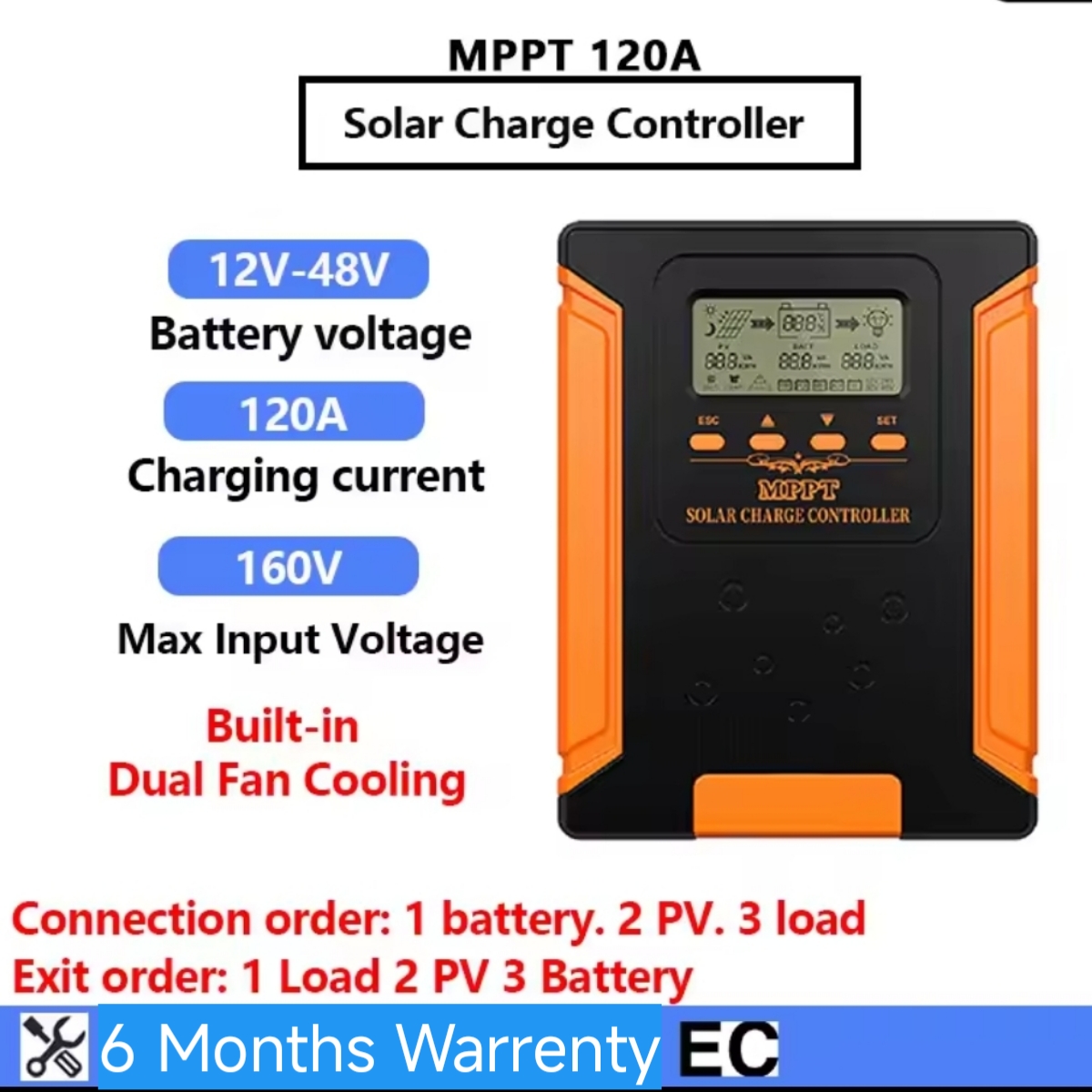 MPPT Solar Charge Controller 160V 60/120 Ampere – radiotech.pk
